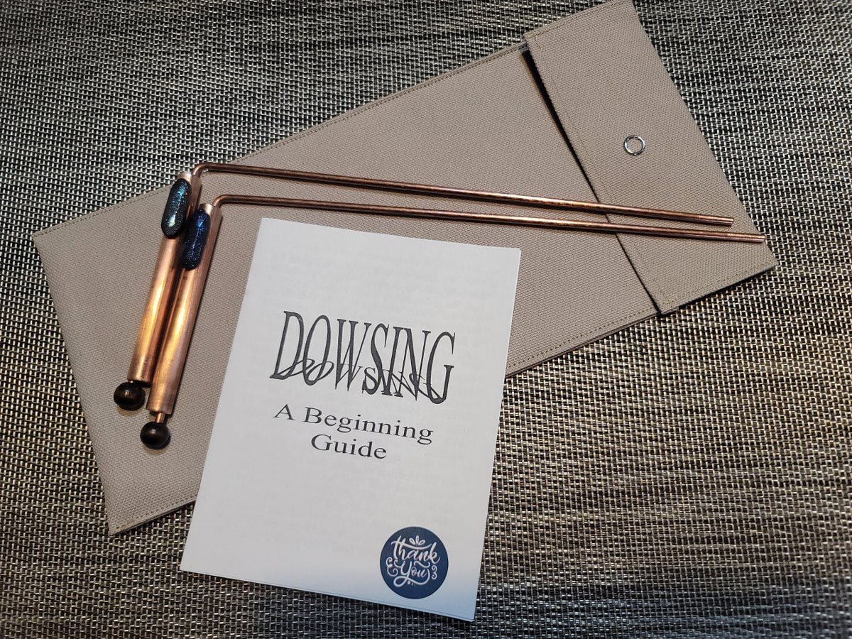 Orgonite Enhanced Copper Dowsing Rods with Instruction Manual and Case ...